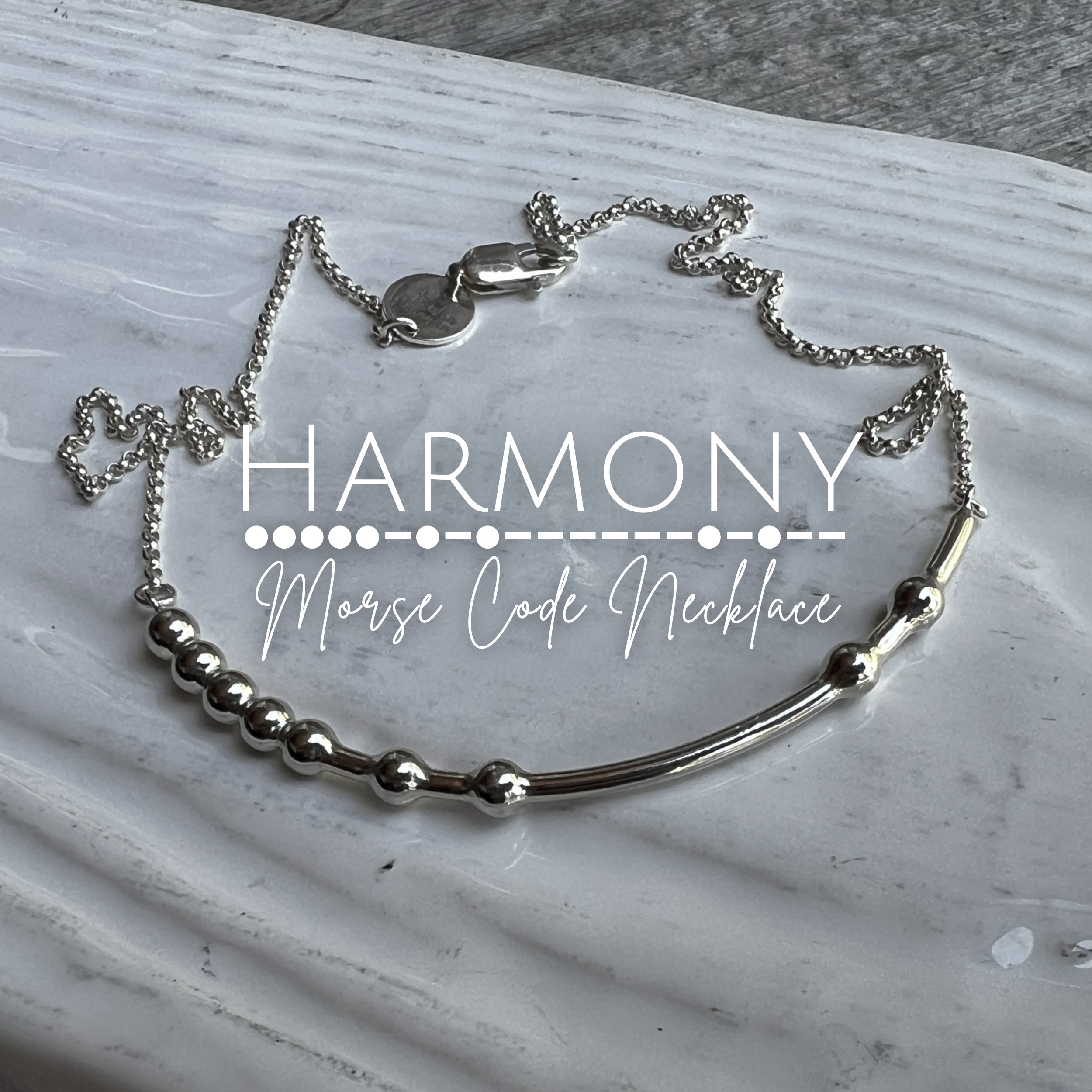HARMONY Morse Code Necklace | Handcrafted Sterling Silver – Trisha ...