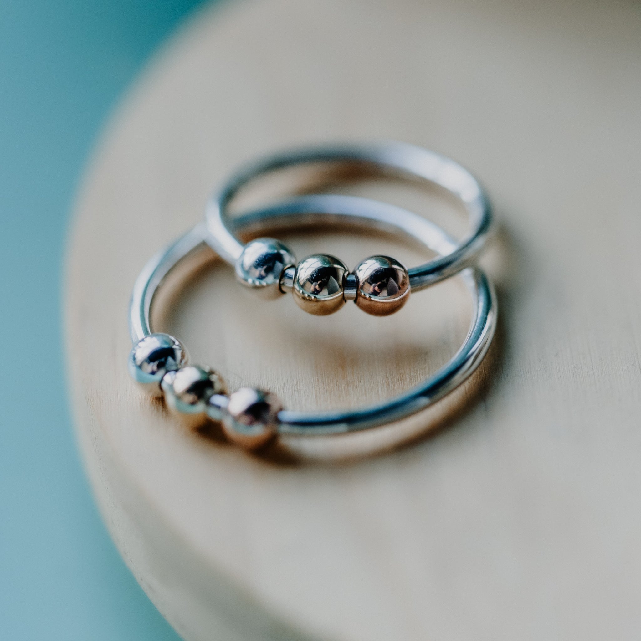 Shiny Mixed Metal Fidget Ring – Trisha Flanagan Jewelry