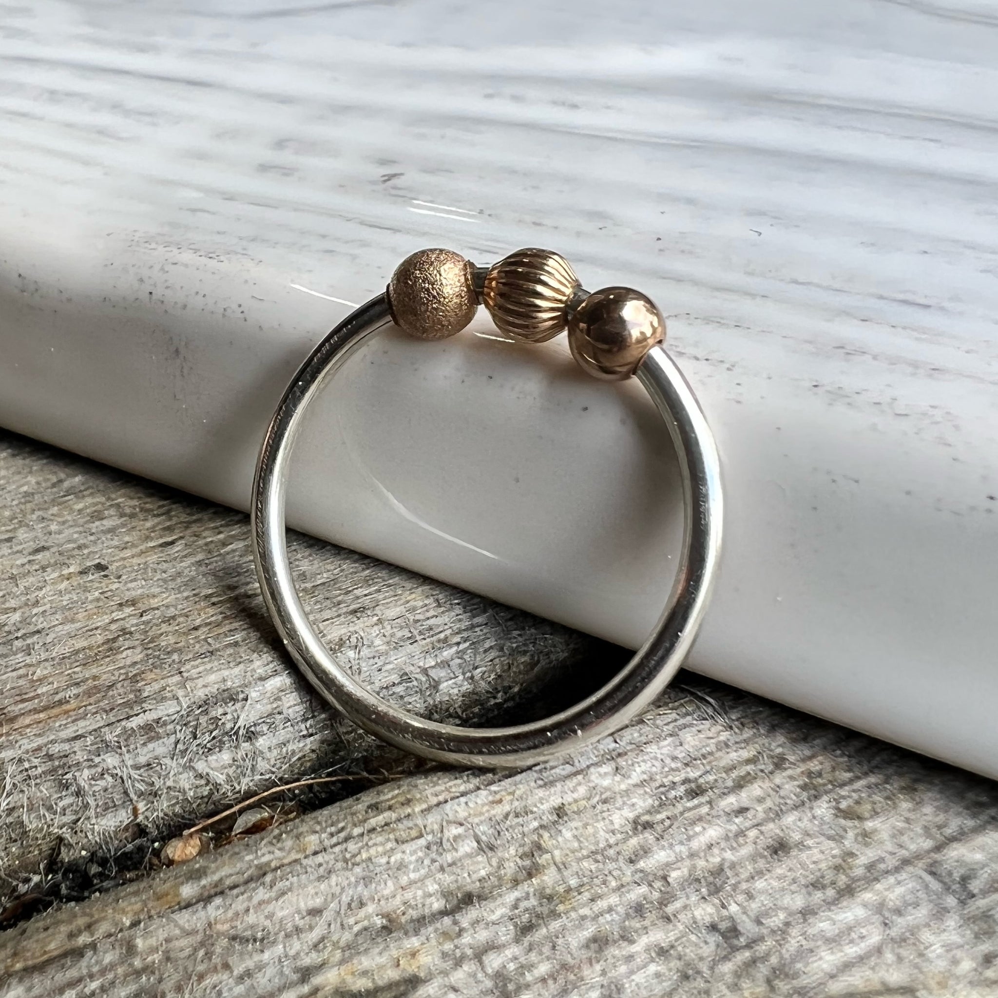 Gold and Silver Fidget Ring | Sterling Silver Ring – Trisha Flanagan ...